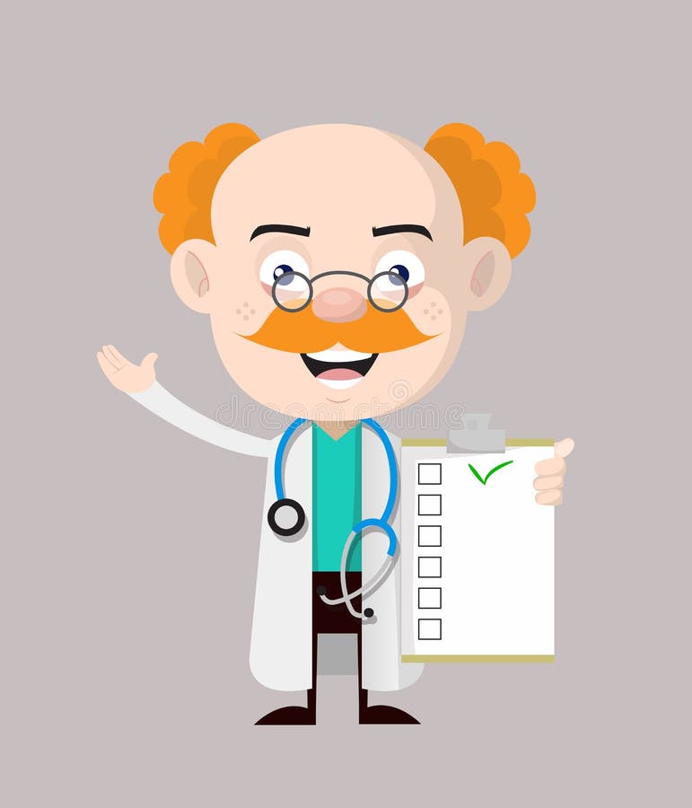 Medical Professional Doctor - Showing a Checklist Stock Vector ...