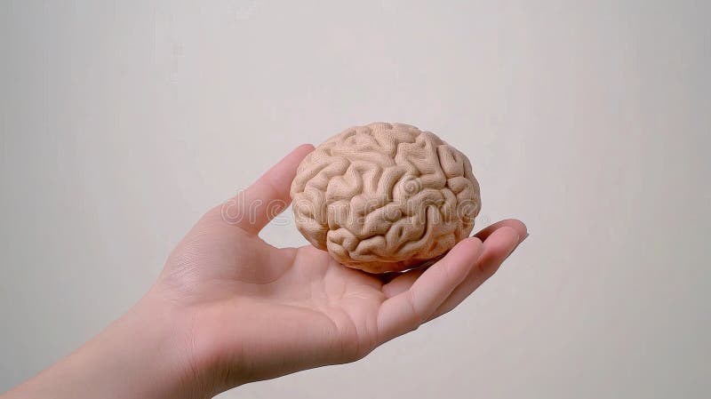 Medical Professional Studying and Observing a Human Brain in a ...