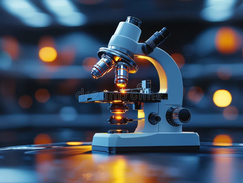 Medical Professional Use Microscope Look Microbiological Developmental ...