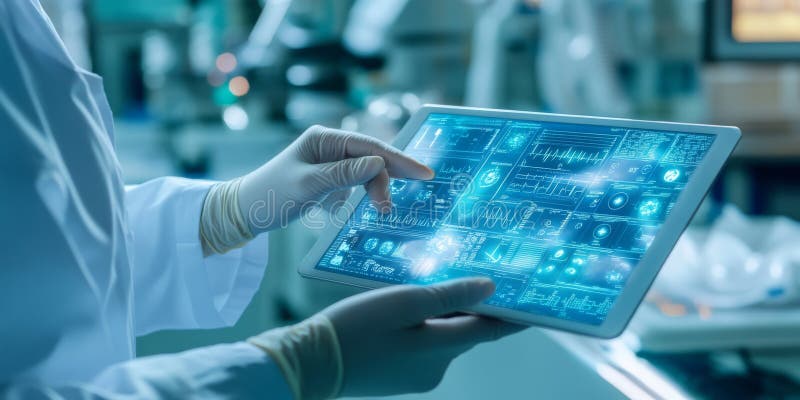 Medical Professional Using a Digital Tablet for Advanced Diagnostics in ...
