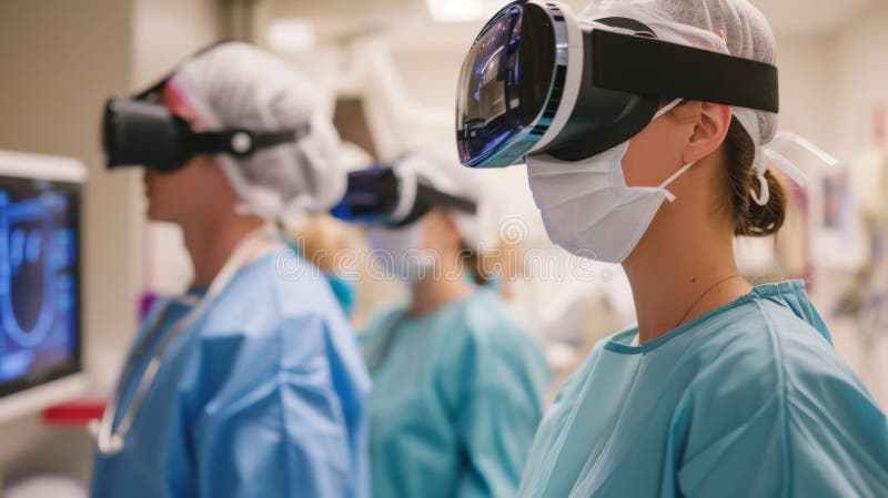 Medical Professionals Using VR Technology in a Surgical Environment ...