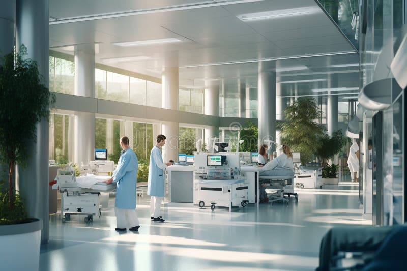 Medical Professionals Working Together in a Stock Illustration ...