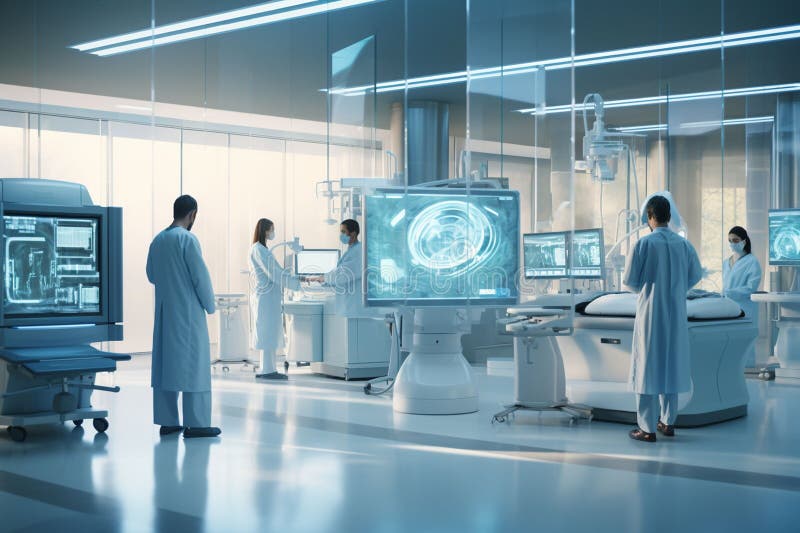 Medical Professionals Working Together in a Stock Illustration ...