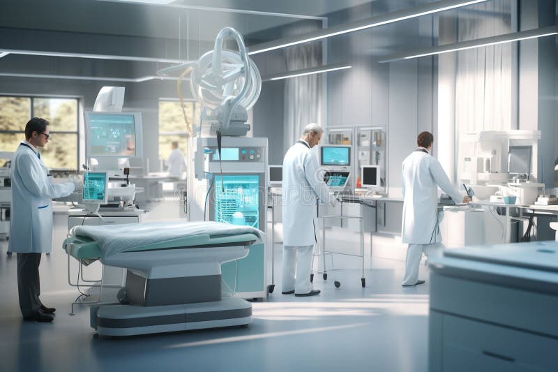 Medical Professionals Working Together in a Stock Illustration ...