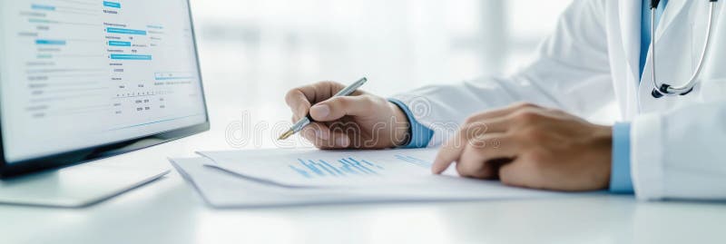 Medical Project Manager Reviews Progress on Healthcare-related Tasks ...