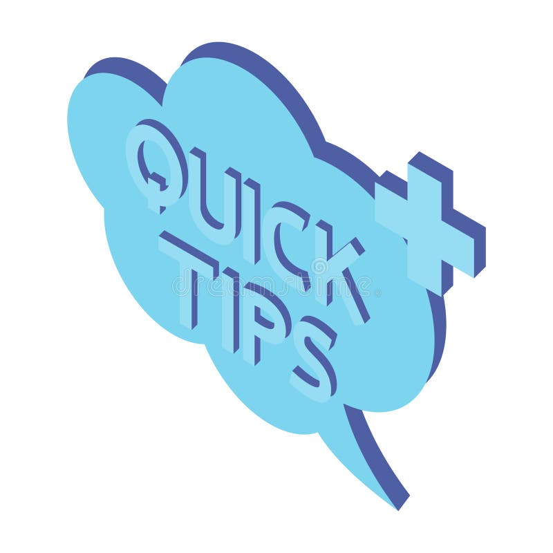 Medical Quick Tips. Blue Speech Bubble with Letters Quick Tips Inside ...