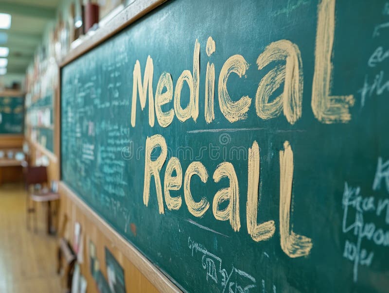 Medical Recall Text Written on a Blackboard Stock Photo - Image of ...
