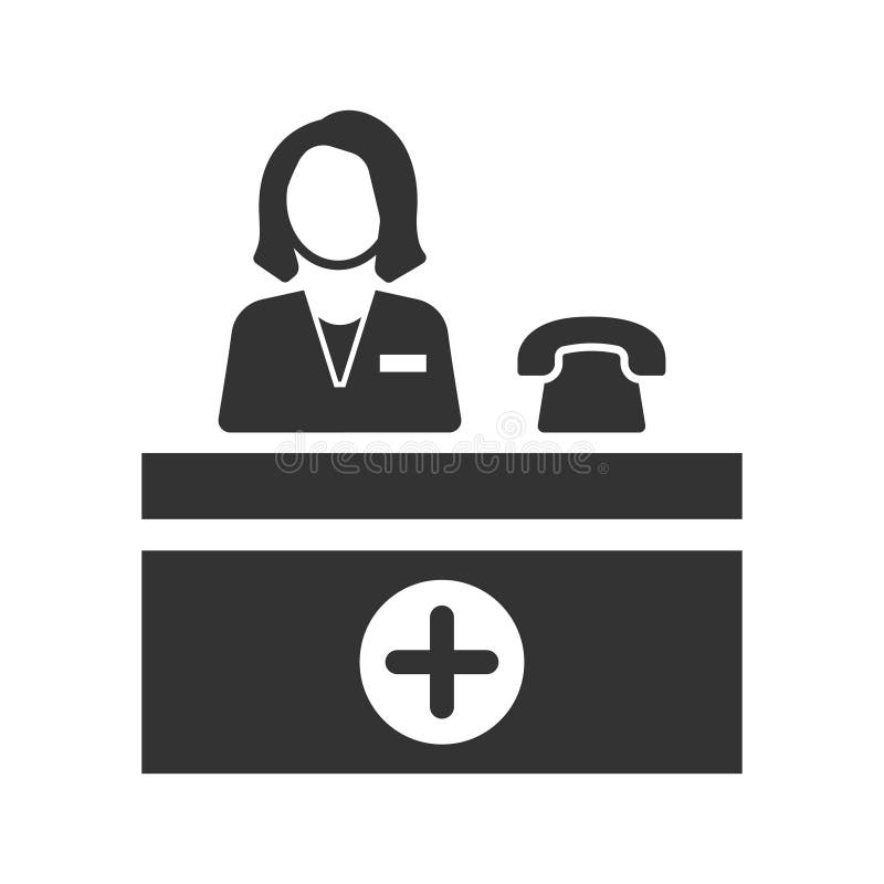 Medical Receptionist Icon stock vector. Illustration of receptionist ...