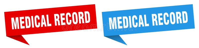 Medical Record Round Ribbon Isolated Label. Medical Record Sign Stock ...
