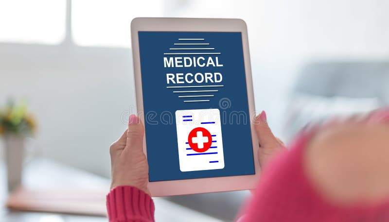 Medical Record Concept on a Tablet Stock Image - Image of medical ...