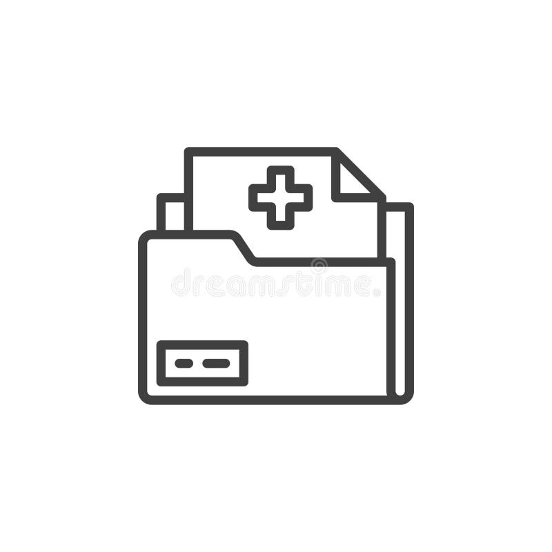 Medical History Folder Icon Vector Stock Vector - Illustration of cross ...