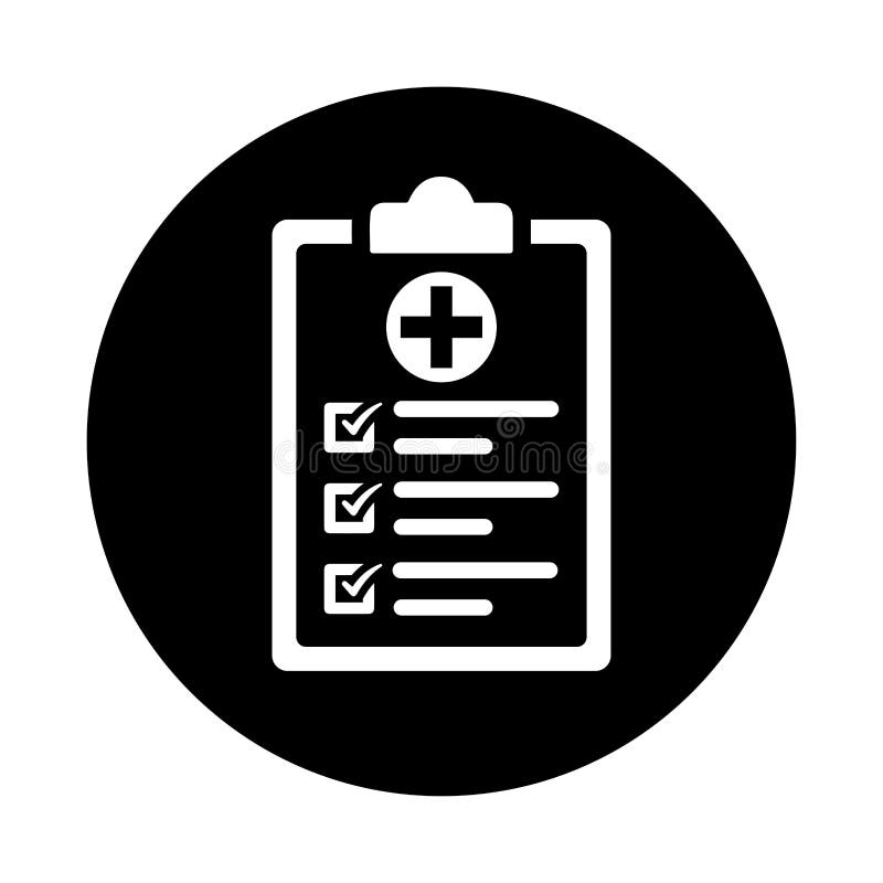 Medical Record Icon. Black Vector Design Stock Illustration ...
