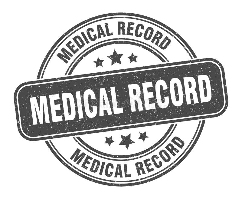 Medical Record Stamp. Medical Record Label. Round Grunge Sign Stock ...