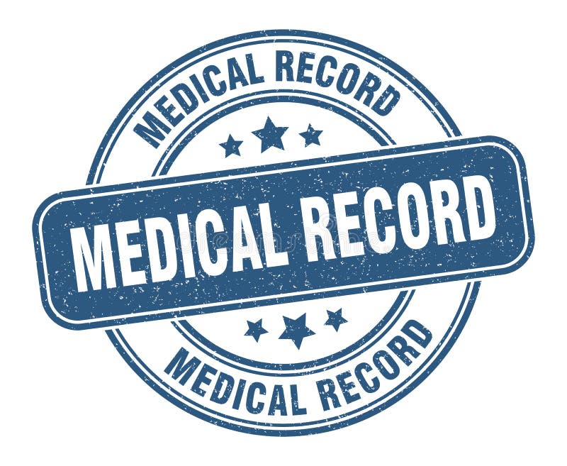 Medical Record Stamp. Medical Record Label. Round Grunge Sign Stock ...