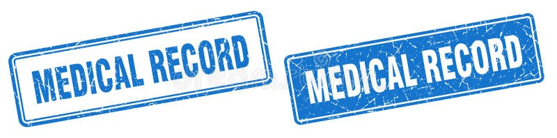 Medical Record Stamp Set. Medical Record Square Grunge Sign Stock ...