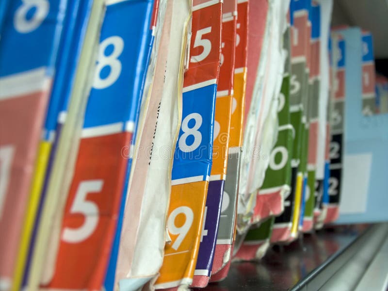 Color Coded Medical Records Stock Photo - Image of data, records: 4118744
