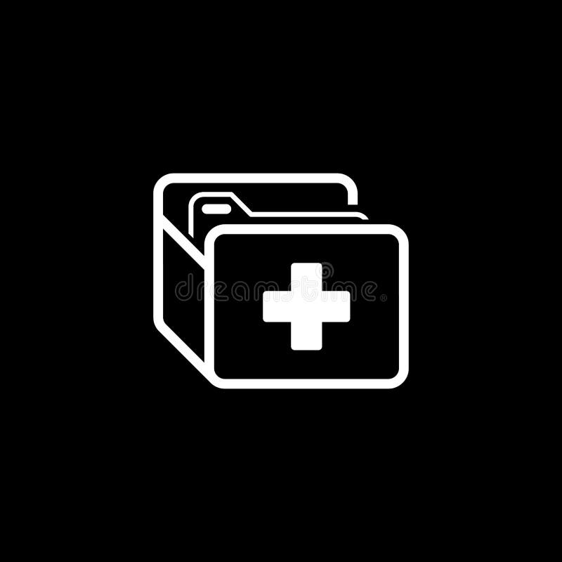 Medical Records Icon. Flat Design Stock Illustration - Illustration of ...