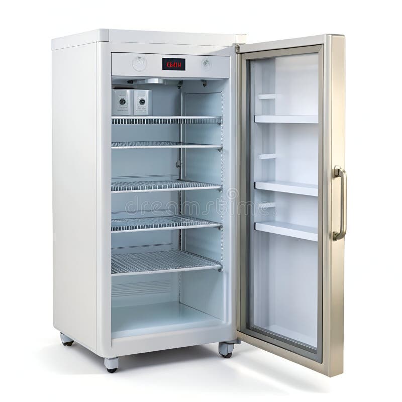 Medical Refrigerator stock illustration. Illustration of storing ...