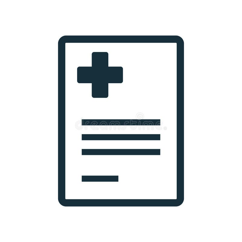 Medical report blank icon stock illustration. Illustration of blank ...