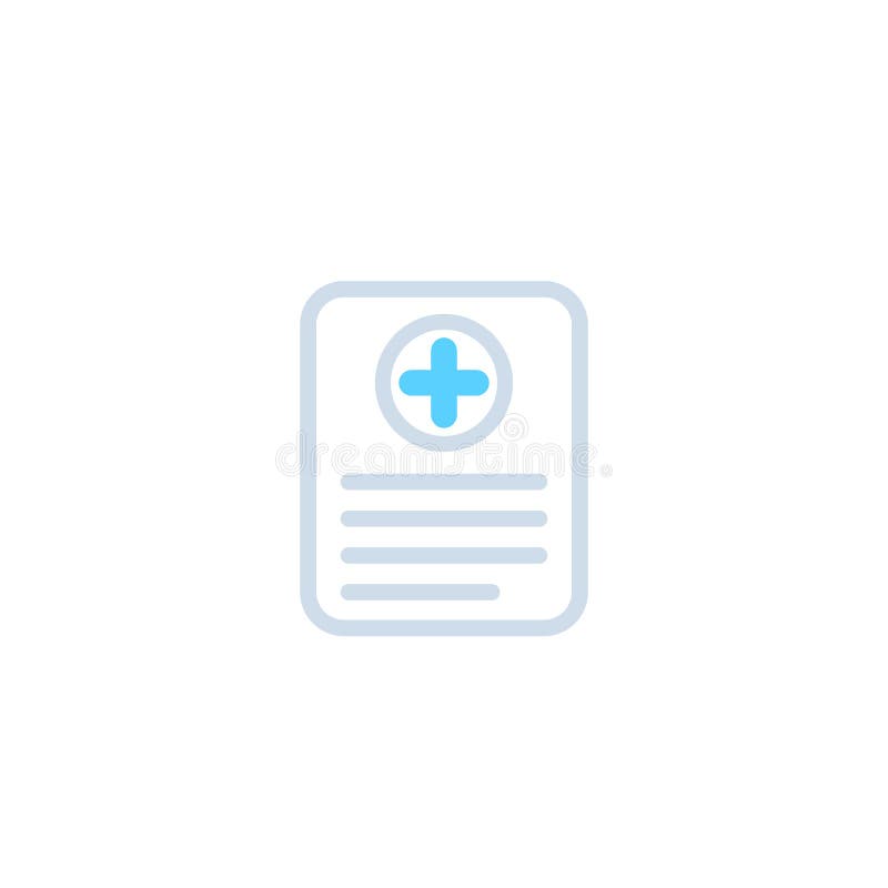 Medical Report, Clinical Record File Icon Stock Vector - Illustration ...