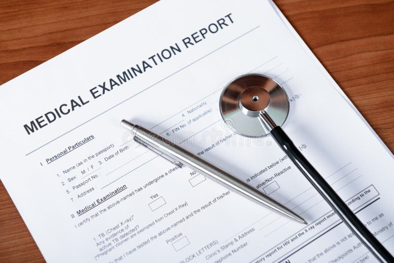Medical Report on Desk stock image. Image of form, hospital - 24574179