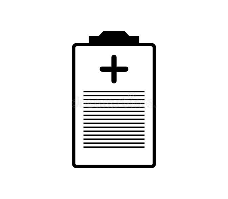 Medical Report Icon Illustrated in Vector on White Background Stock ...