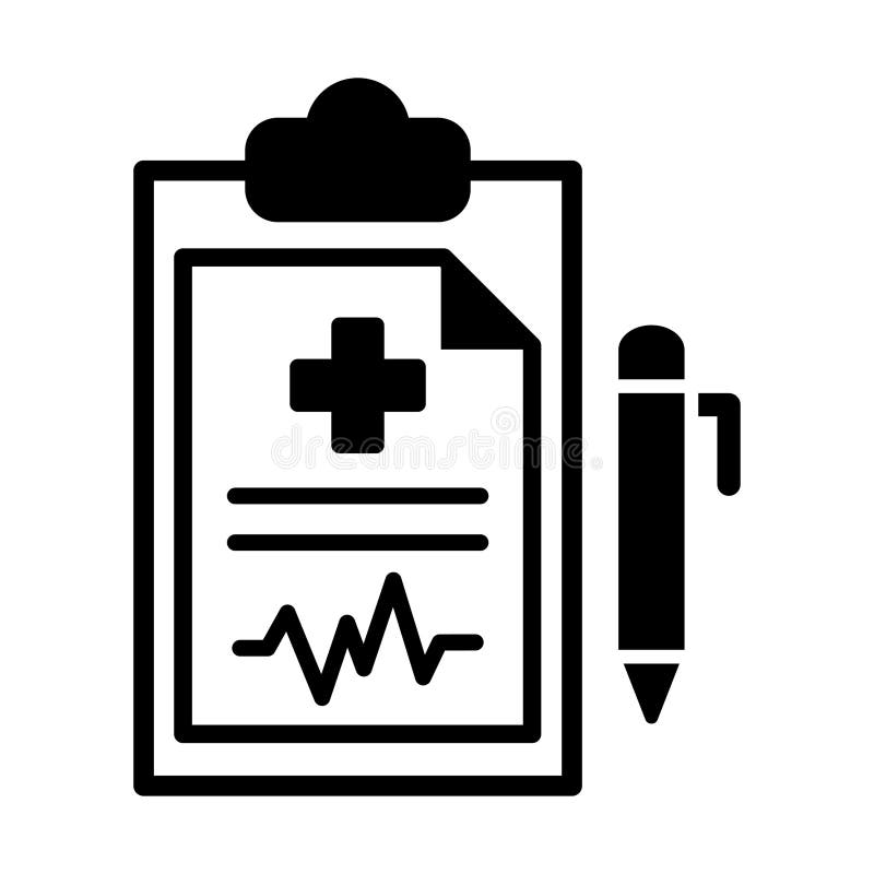 Medical Report Icon Vector Basic RGB Stock Illustration - Illustration ...