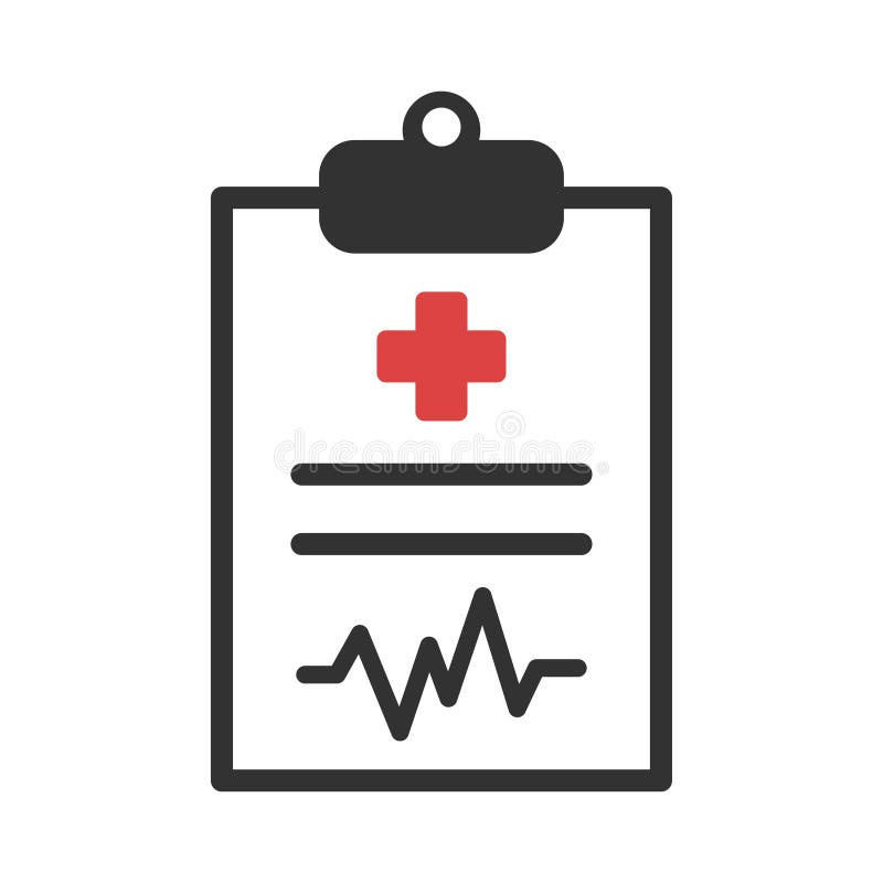 Medical Report Icon Vector Basic RGB Stock Illustration - Illustration ...