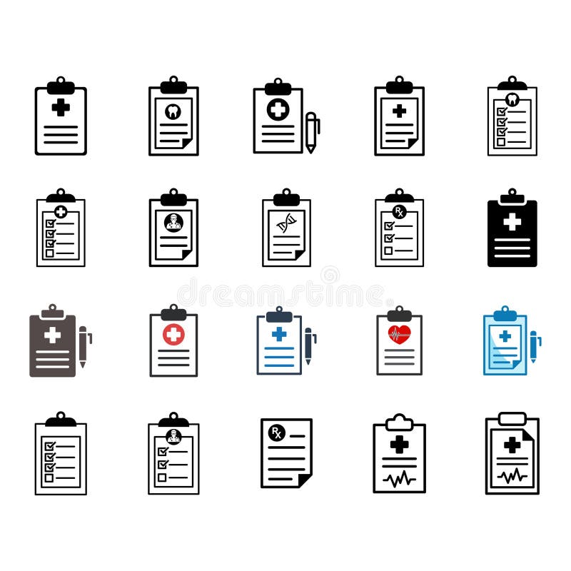 Medical Report Icon Vector Design Template Basic RGB Stock Vector ...