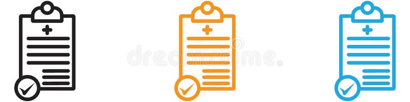 Medical Report Vector Logo Set Collection for Web App Ui Stock Photo ...