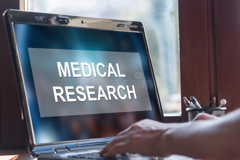 Medical Research Concept on a Laptop Screen Stock Photo - Image of ...