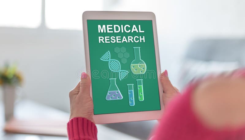 Medical Research Concept on a Tablet Stock Photo - Image of tube ...