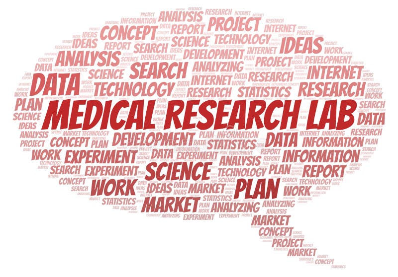Medical Research Lab Word Cloud Stock Illustration - Illustration of ...