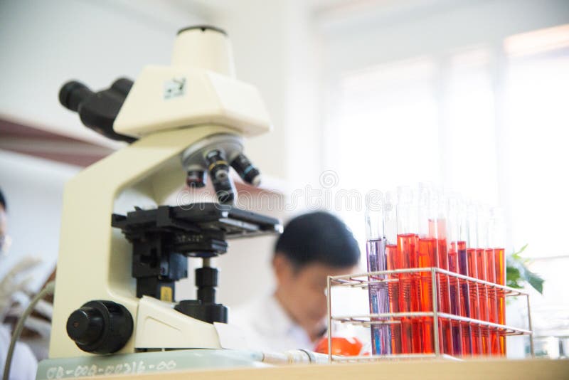 Medical Research Lab or Laboratory Test Testing Samples or a Solution ...