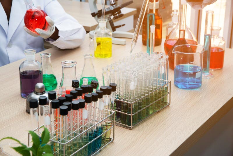 Medical Research Lab or Laboratory Test Testing Samples or a Solution ...