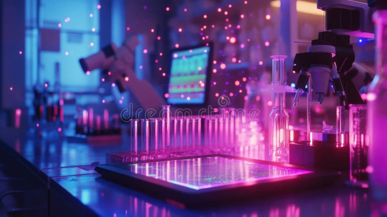 Medical Research Laboratory Analyzing New Medicine with Modern ...