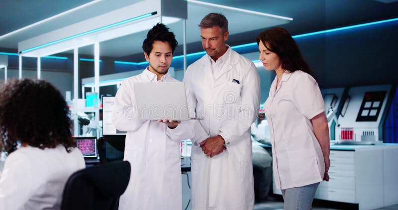 Medical Research Laboratory. Employees Talking in Lab Stock Image - Image of health, study ...