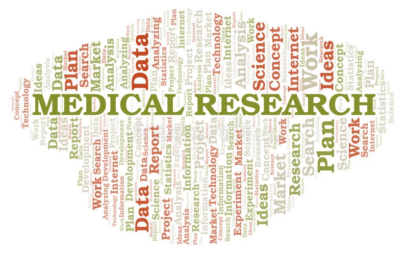 Medical Research Word Cloud. Stock Illustration - Illustration of ...