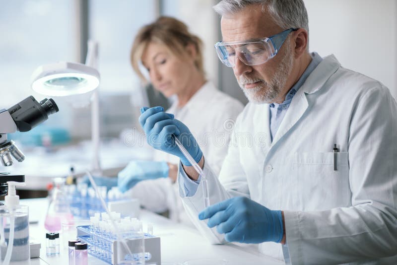 Medical Researcher Working in the Laboratory Stock Image - Image of ...