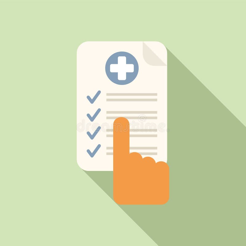 Medical Result Icon Flat Vector. Positive Test Stock Vector ...