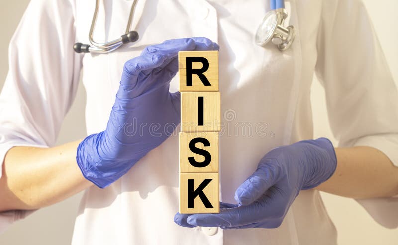 Medical RISK Concept. Inscription in Docrtor Hands Stock Image - Image ...