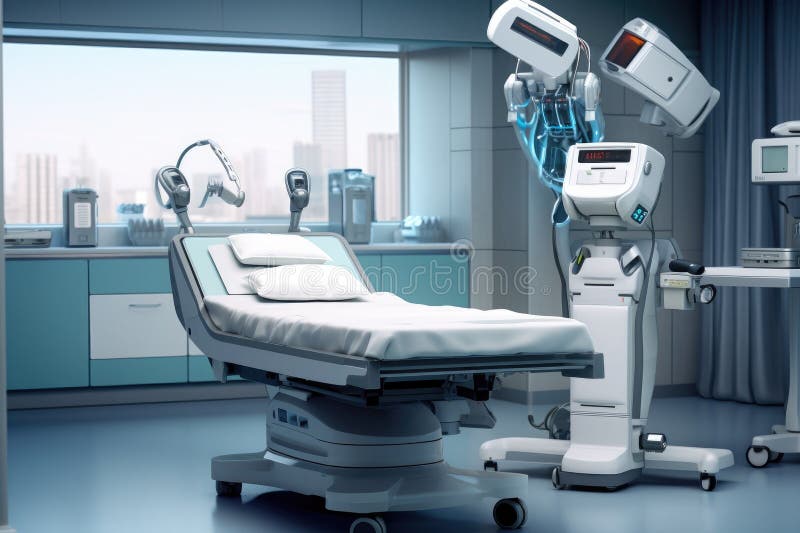 Medical Robot in the Laboratory or in the Ward Stock Photo - Image of ...