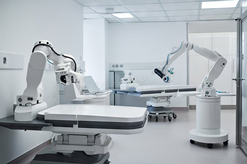 Medical Robot Making Precise Incisions, Performing Stock Illustration ...