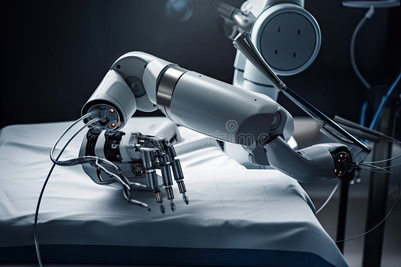 Medical Robot Making Precise Incisions, Performing Stock Illustration ...
