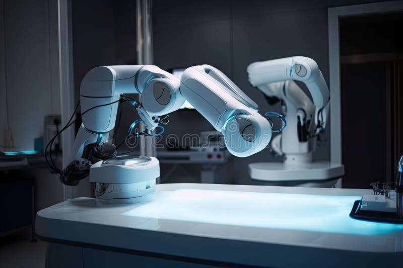 Medical Robot Performing , with Robotic Arm and Precision Tools in View ...