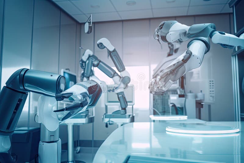 Medical Robot Performing , with Robotic Arm and Precision Tools in View ...
