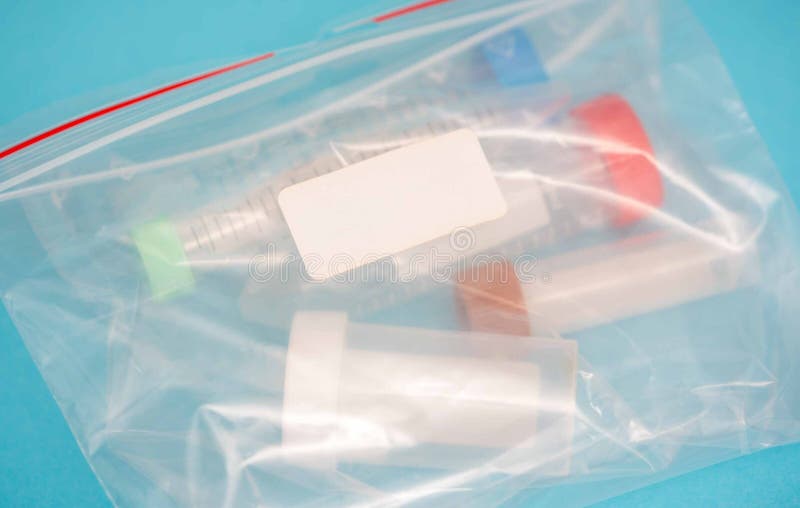 Medical Sample Kit in Plastic Bag Stock Image - Image of healthcare ...