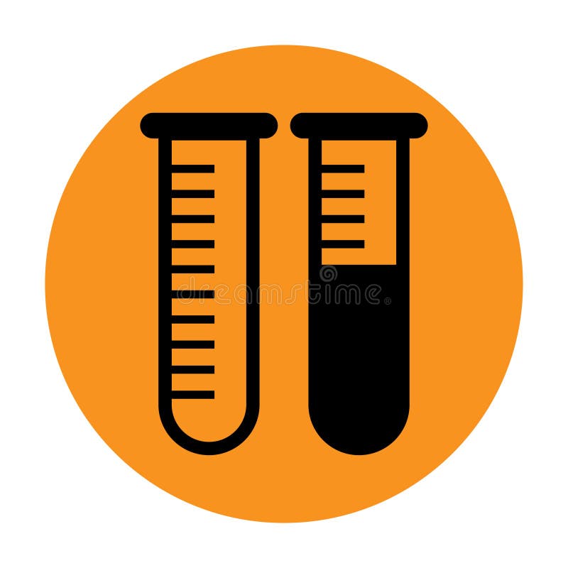 Medical Samples in Test Tubes Couple Icon Stock Vector - Illustration ...