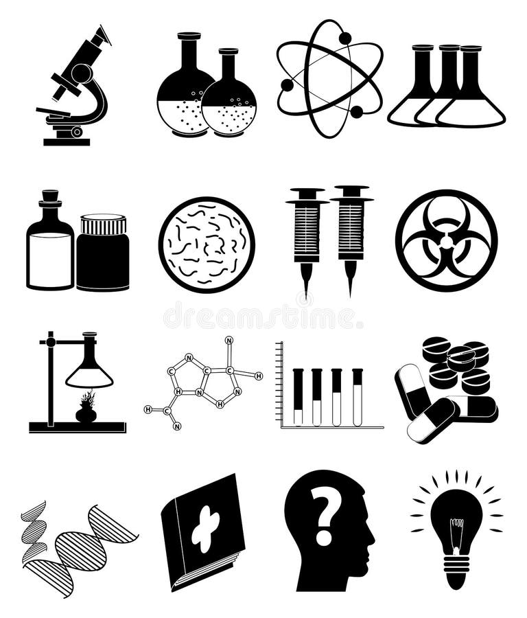 Medical science Icons Set stock vector. Illustration of cross - 46784234