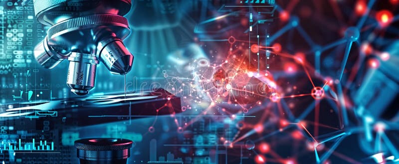 Medical Science Technology Concept Design. Wide Angle Visual for Stock ...